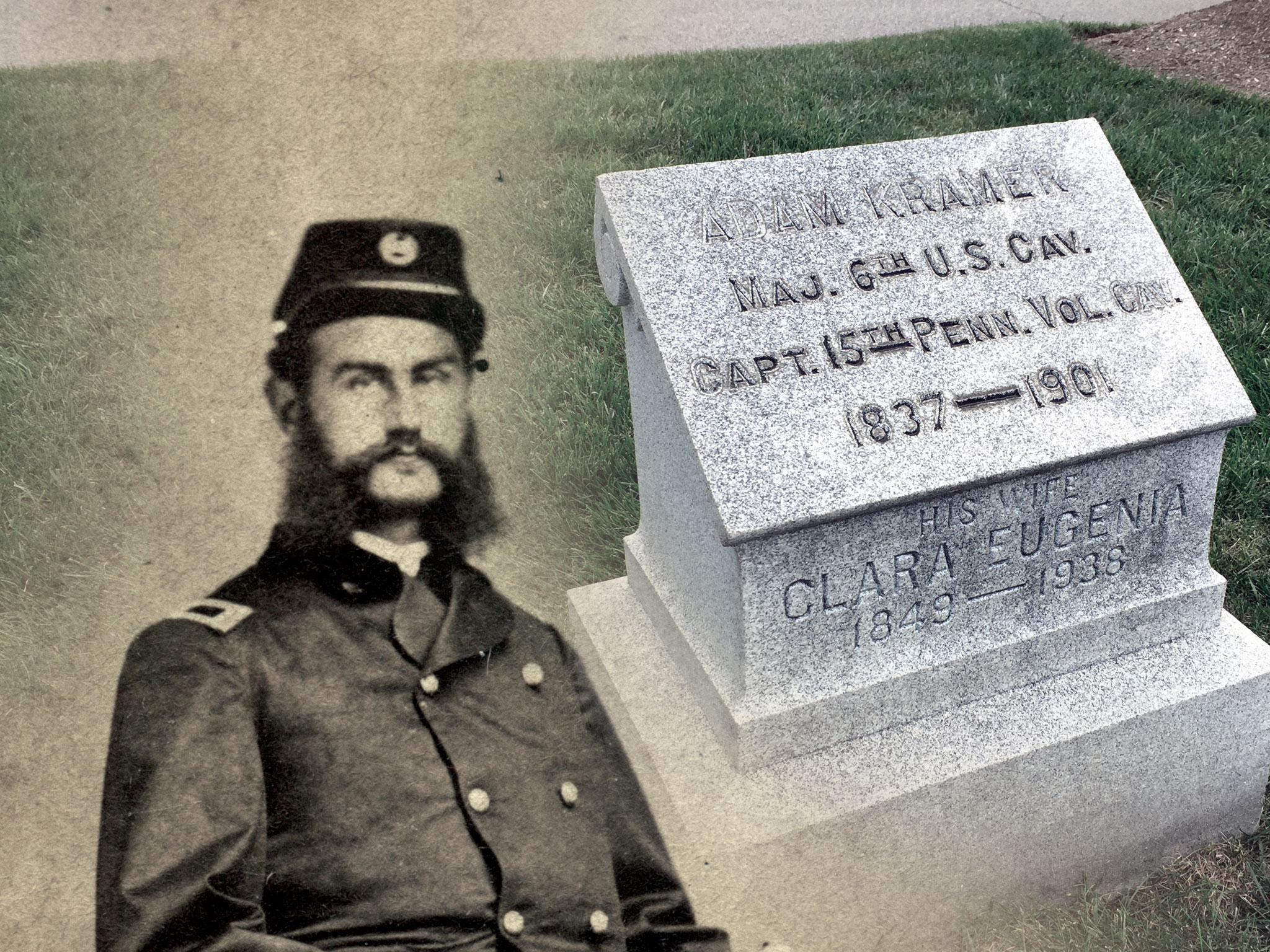 Adam Cramer, 15th Pennsylvania Cavalry, is buried in Arlington National Cemetery