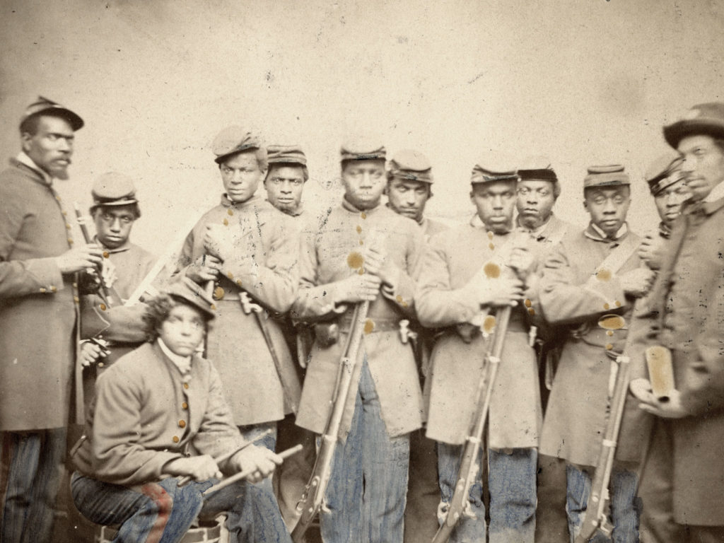 Civil War Union Black soldiers at L’Overture Hospital, 1864