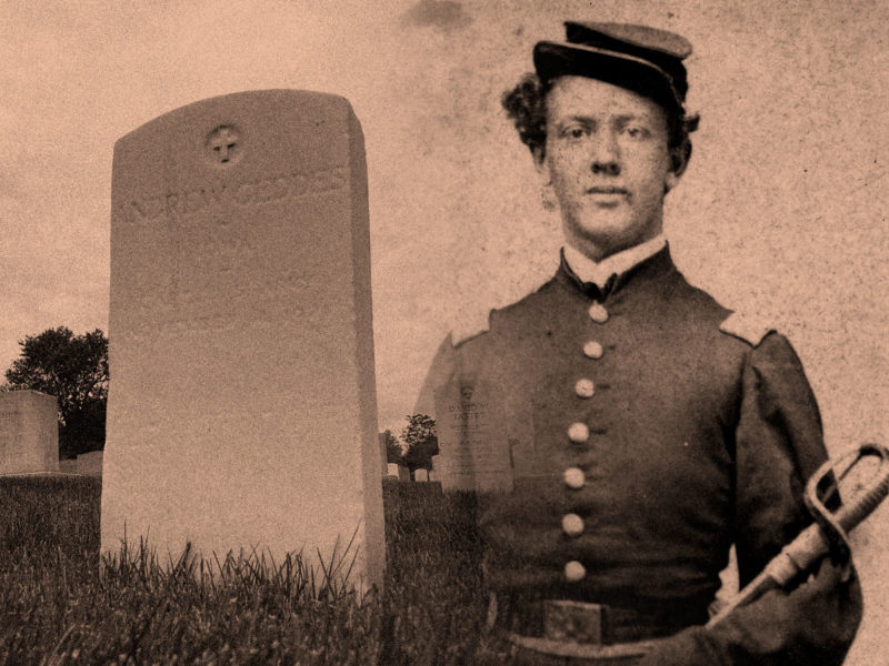 Andrew Geddes, 8th Iowa Infantry, buried at Arlington