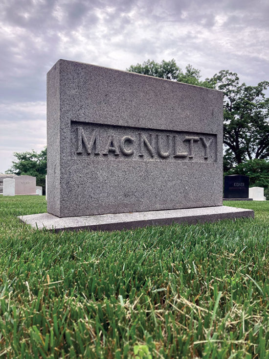 William A. MacNulty is buried in Arlington National Cemetery