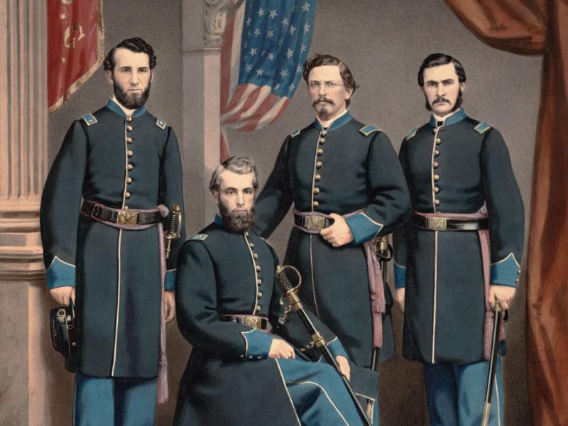 The distinctive California militia uniform of 1864-1865