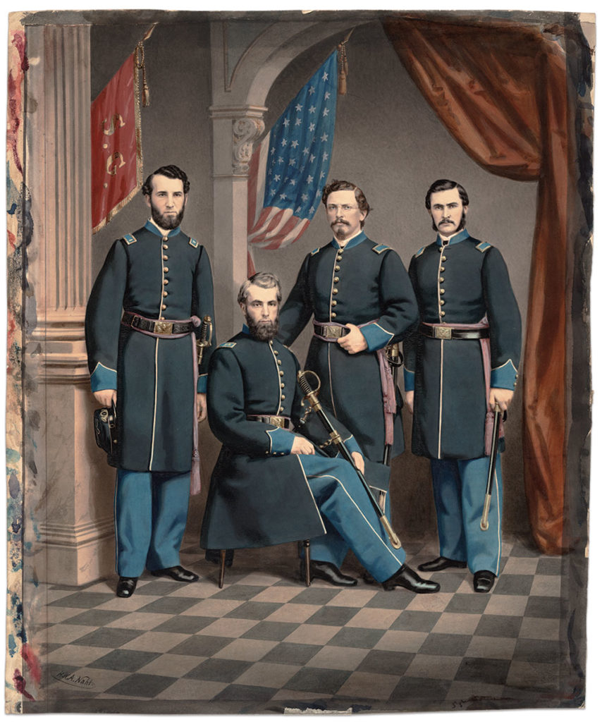 The distinctive California militia uniform of 1864-1865