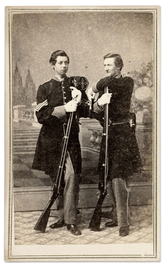 The distinctive California militia uniform of 1864-1865