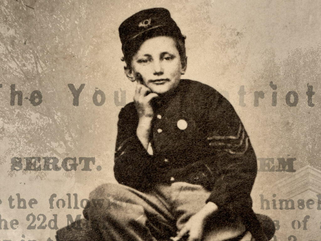 Civil War drummer boy Johnny Clem, 22nd Michigan Infantry