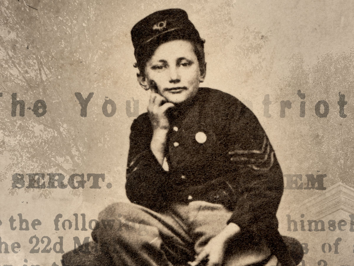 Civil War drummer boy Johnny Clem, 22nd Michigan Infantry