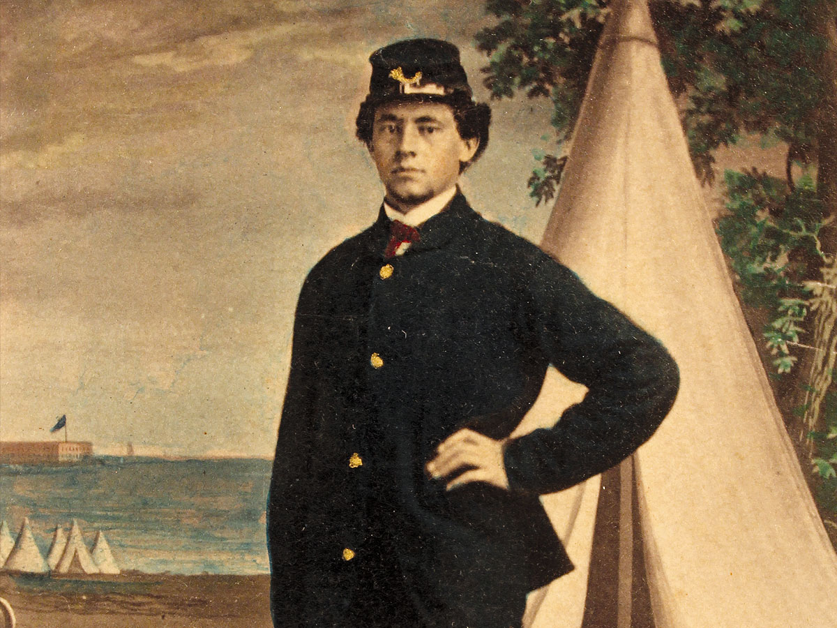 Moore Brothers' Civil War photographs and military backdrop