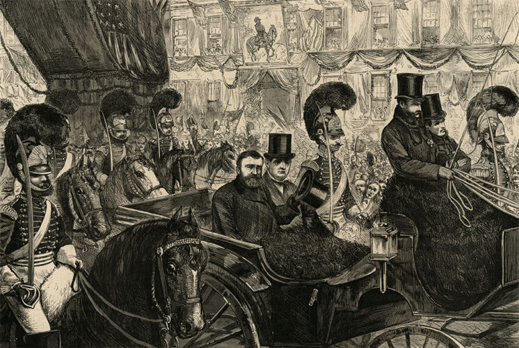 U.S. Grant's 1879 welcome parade and miniature table